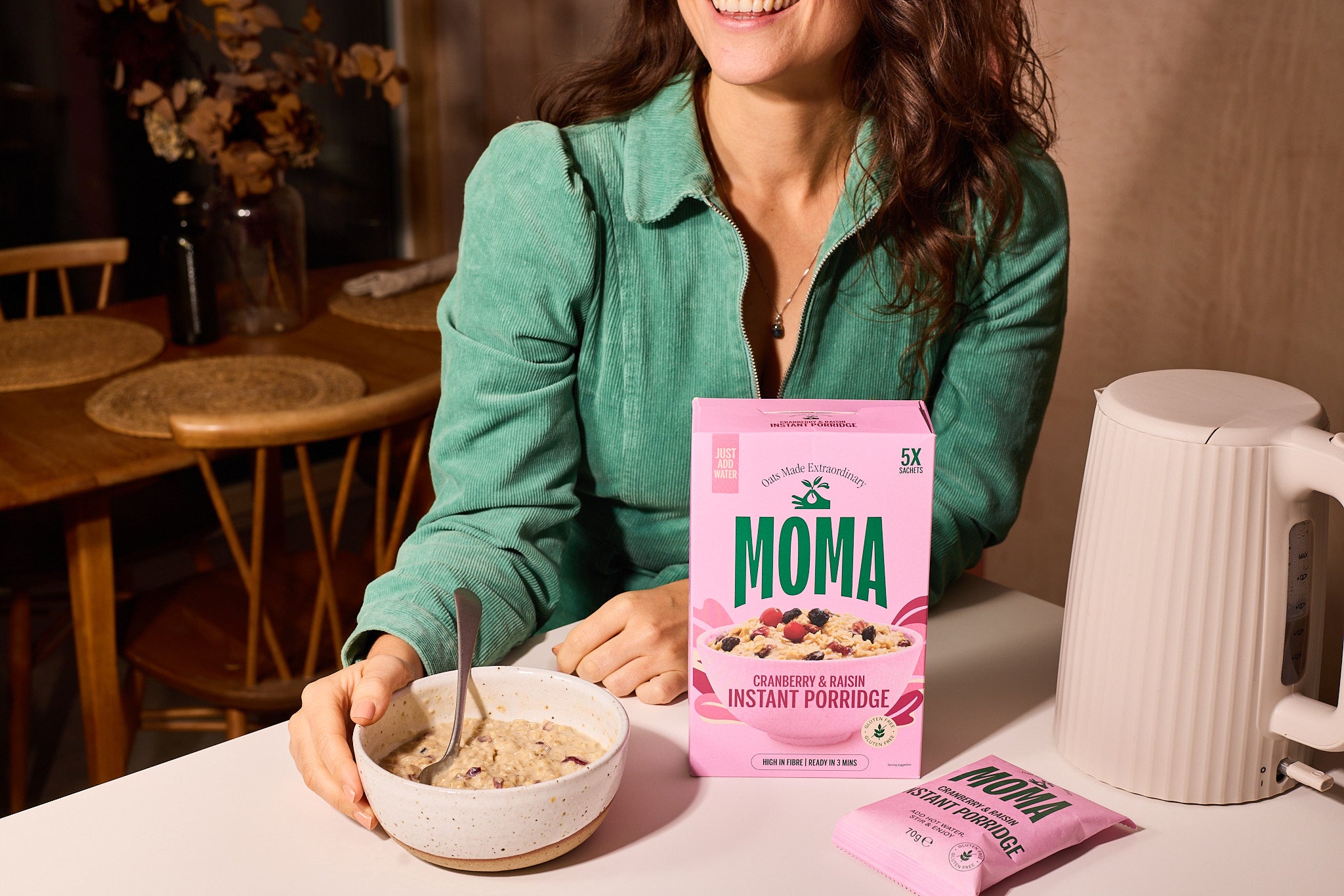 Cranberry & Raisin Instant Porridge Sachets | MOMA Foods UK